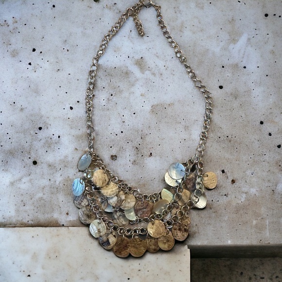 Jewelry | Shell Statement Necklace Three Tiered Layers | Poshmark